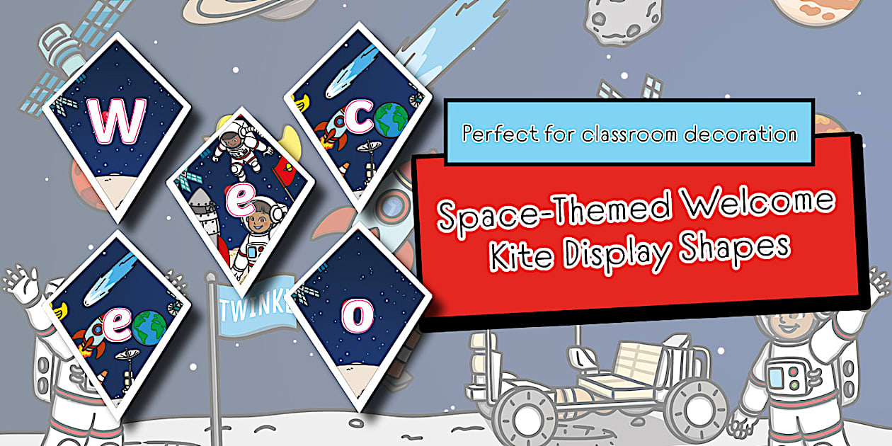 Space-Themed Welcome Kite Display Shapes