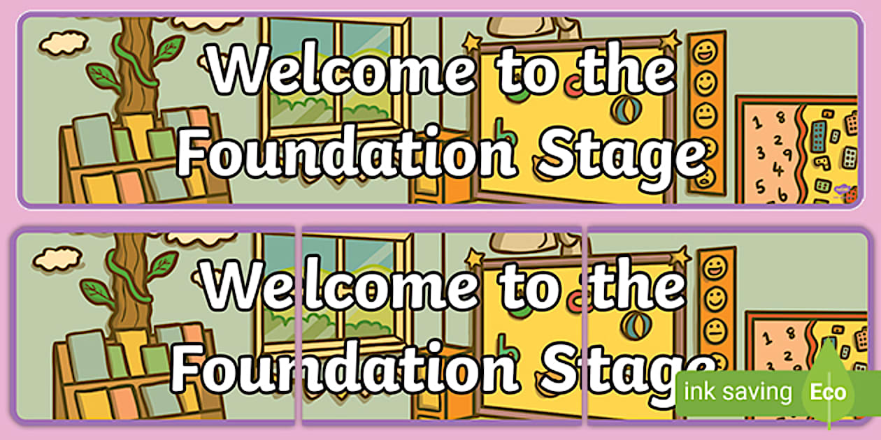 👉 Foundation Stage / EYFS Welcome Door Sign - Twinkl