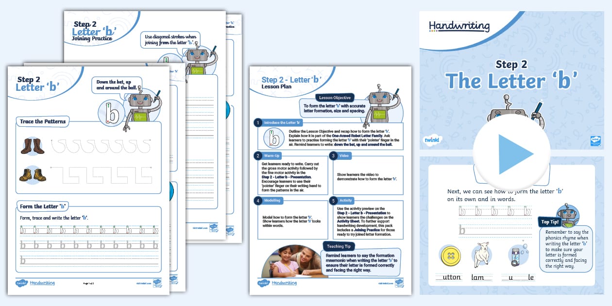 Step 2 Letter 'b' Pack Joined Handwriting Practice