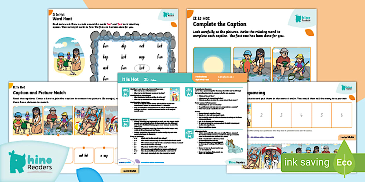Level 2b It Is Hot Guided Reading Pack (teacher made)