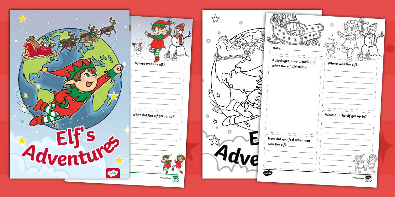 Elf Adventures Journal Template (Teacher-Made) - Twinkl