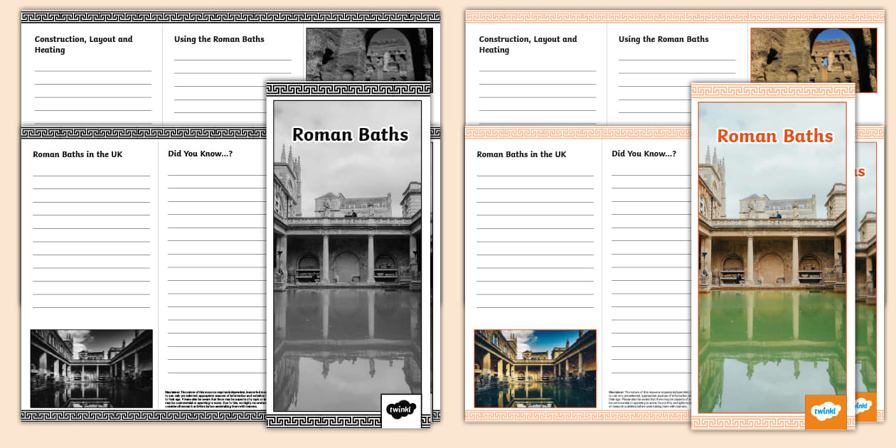 Roman Baths Leaflet Template (Teacher-Made) - Twinkl
