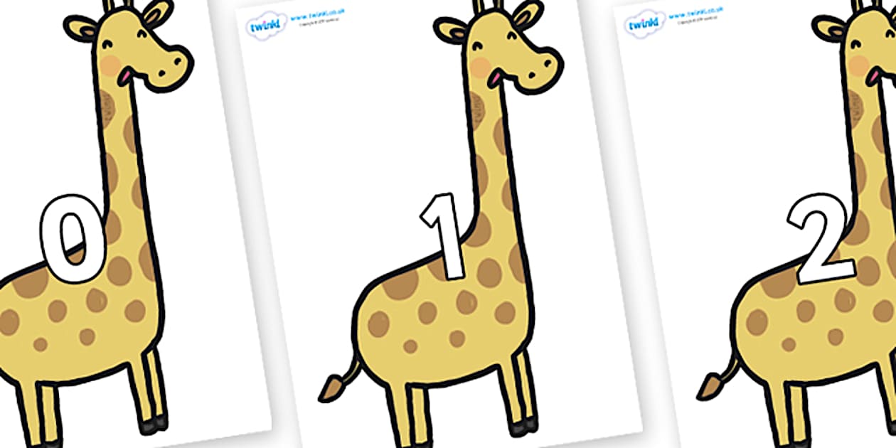 Numbers 0-100 on Giraffes (teacher made) - Twinkl