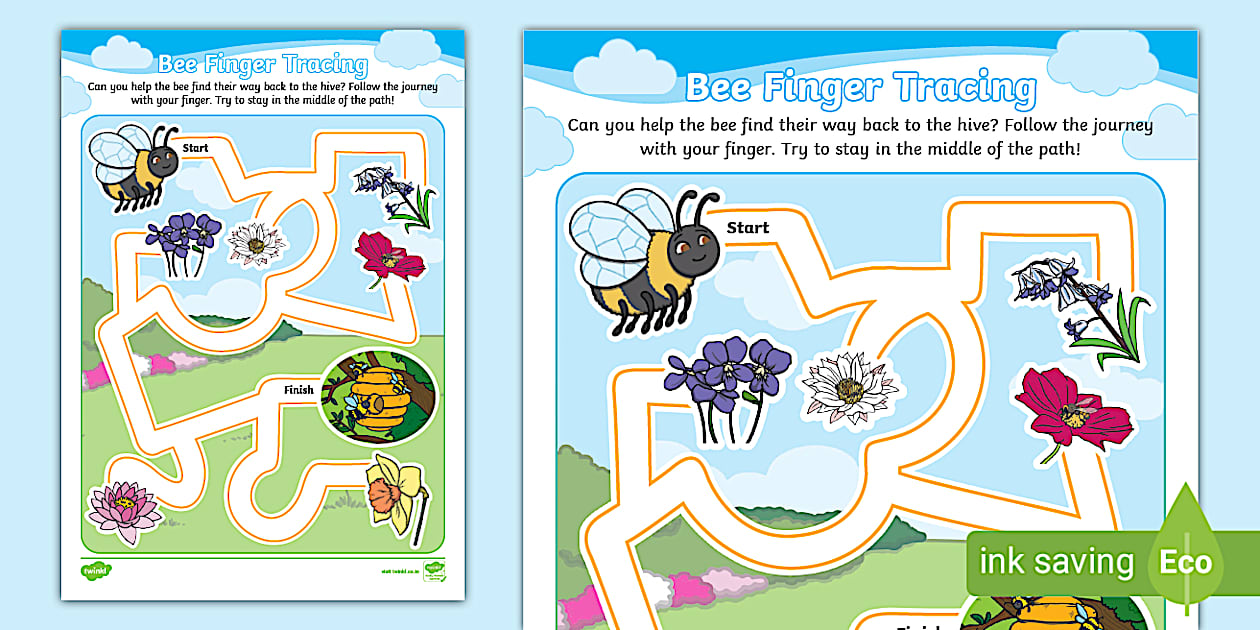 Bee Finger Tracing Activity (teacher made) - Twinkl