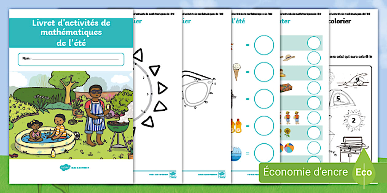 Livret d'activités de mathématiques pour l'été - cycle 1