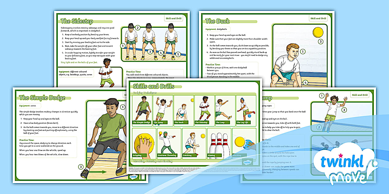 Dodgeball Skills and Drills (teacher made) - Twinkl