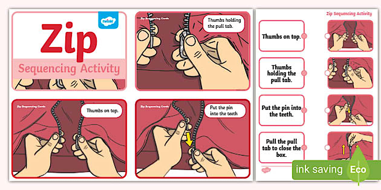 Zip Sequencing and Matching Activity (teacher made) - Twinkl