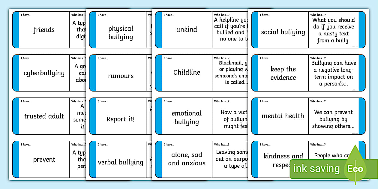 Anti-Bullying Scenario Cards | Anti-bullying Games - Twinkl