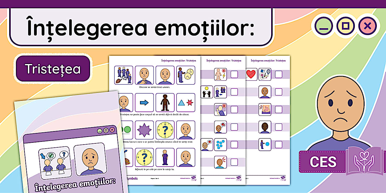Înțelegerea emoțiilor: Tristețea – Broșură Twinkl Symbols