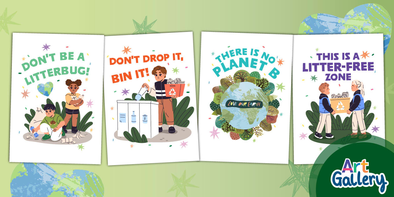 No Litter Poster Pack (teacher made) - Twinkl