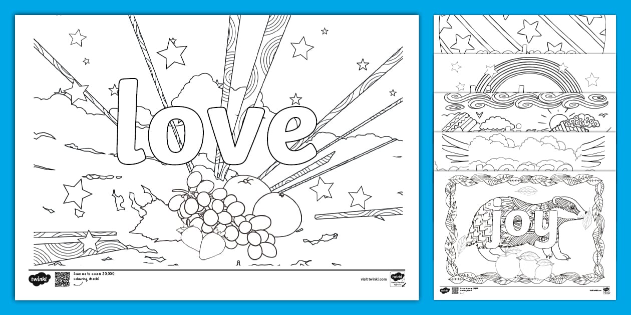 Fruits of the Holy Spirit Colouring Pages - Twinkl - KS1
