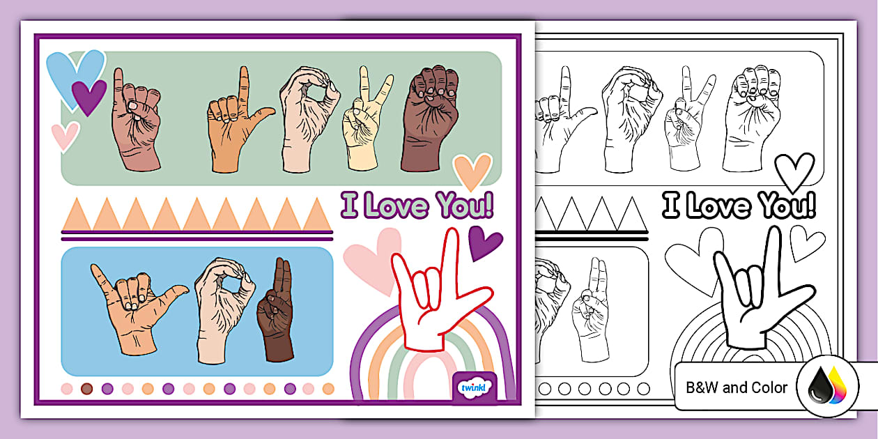 I Love You in ASL Poster | Resource | Twinkl USA - Twinkl