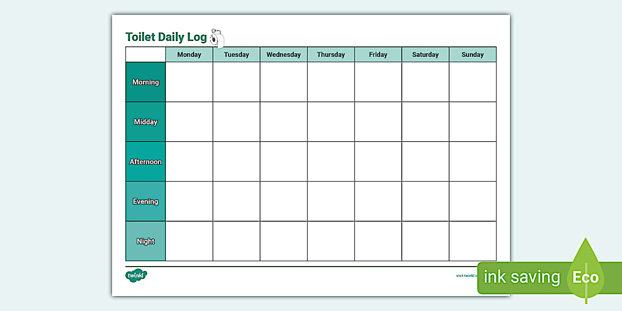 Daily Toileting Chart (teacher made) - Twinkl