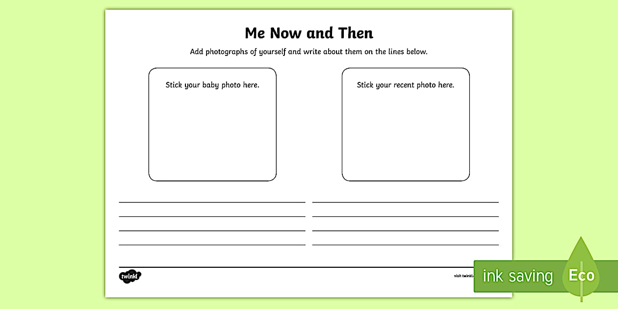 Myself Now and Then Worksheet / Worksheet (Teacher-Made)