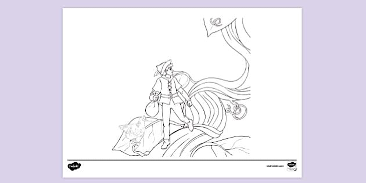 Hen Jack and the Beanstalk Colouring Sheet (teacher made)
