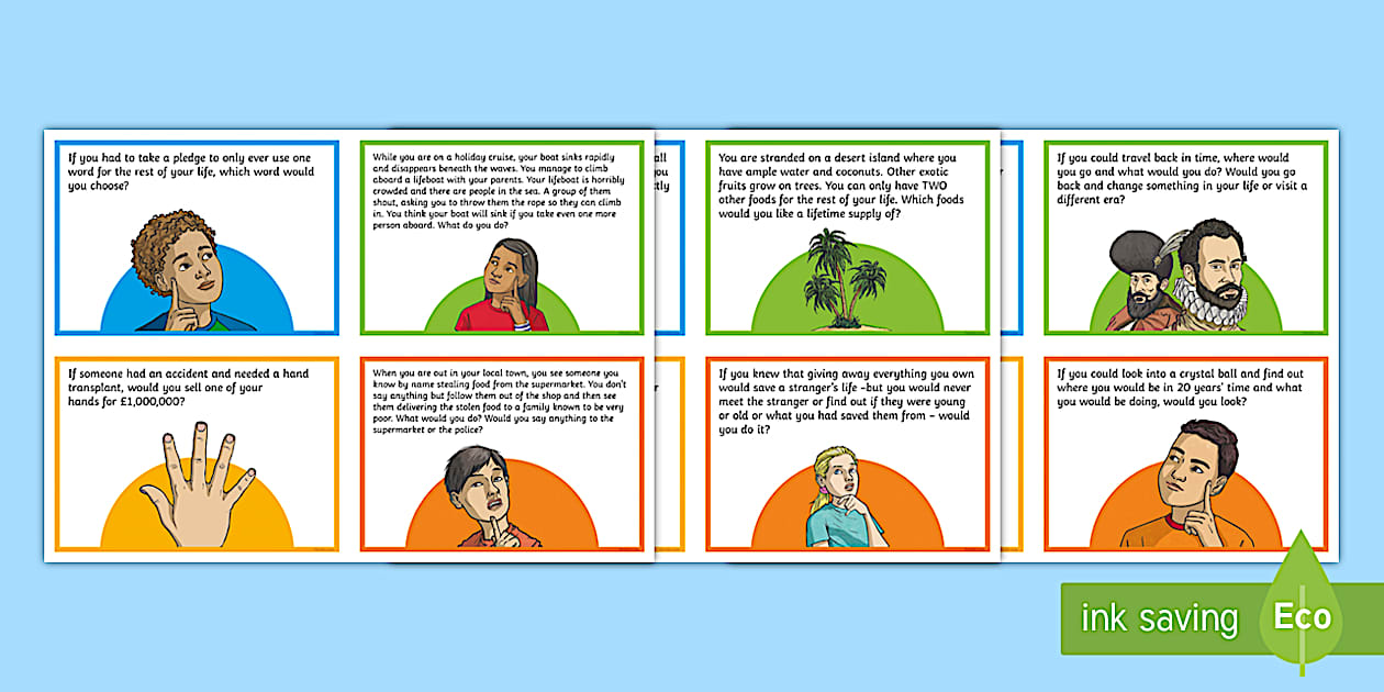 Editable Conversation Starter Challenge Cards (teacher made)
