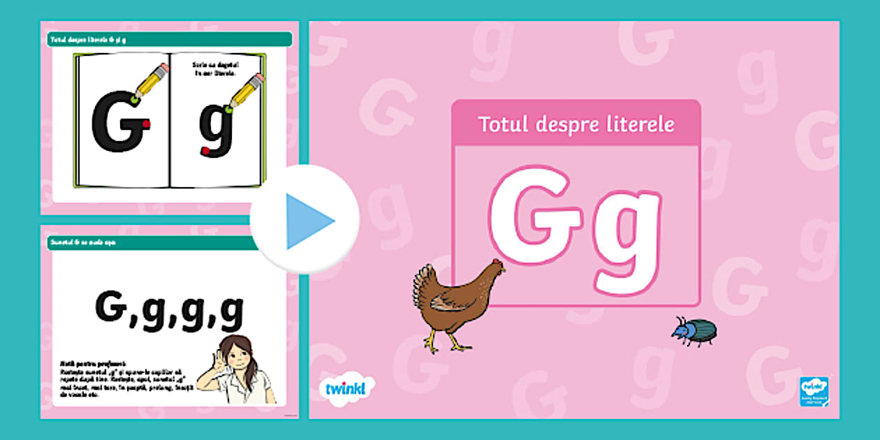 Totul despre litera G – Prezentare PowerPoint - Twinkl