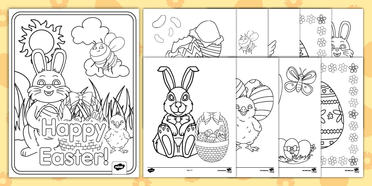 Easter Coloring Book: Low-Prep Printable Pages - Twinkl