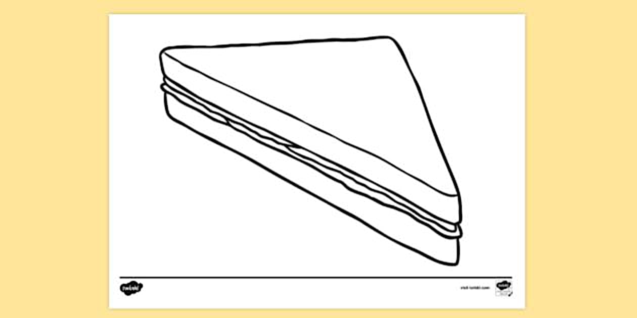 Triangular Sandwich Colouring | Colouring Sheet - Twinkl
