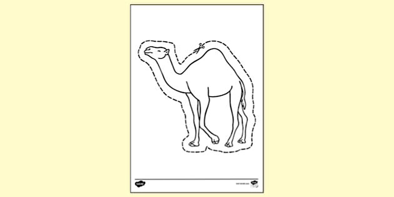 Camel Cut Out Colouring | Colouring Sheets - Twinkl