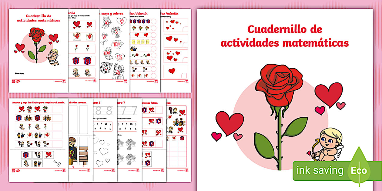 Cuadernillo: Actividades matemáticas Día de San Valentín