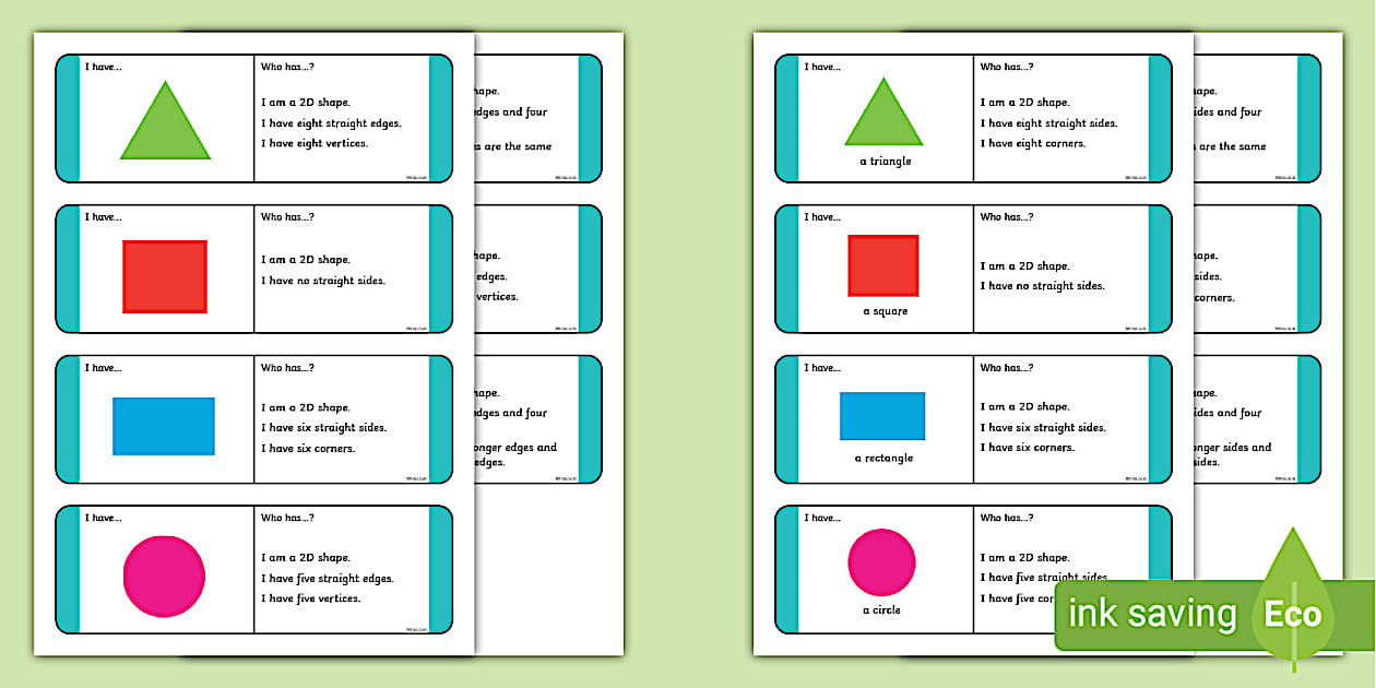 Lower Ability KS1 2D Shape Riddle Loop Cards - Twinkl