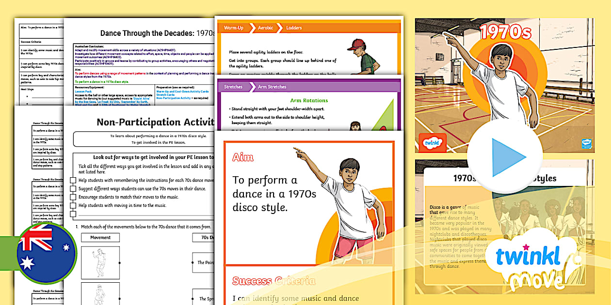 Move PE Year 6 Dance Through the Decades Lesson 2: 1970's