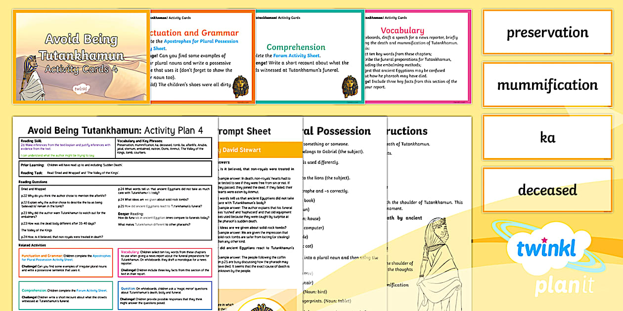 Avoid Being Tutankhamun! Guided Reading 4 Y4 to Support Teaching On ‘Avoid