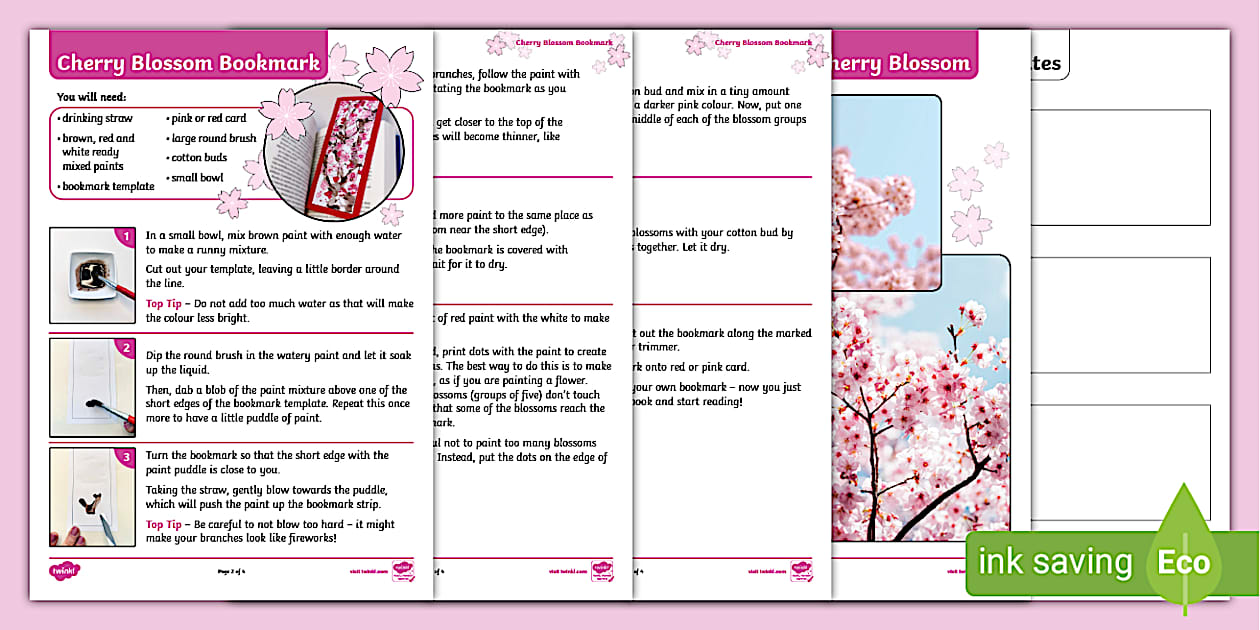 KS1 Cherry Blossom Art Activity (teacher made) - Twinkl