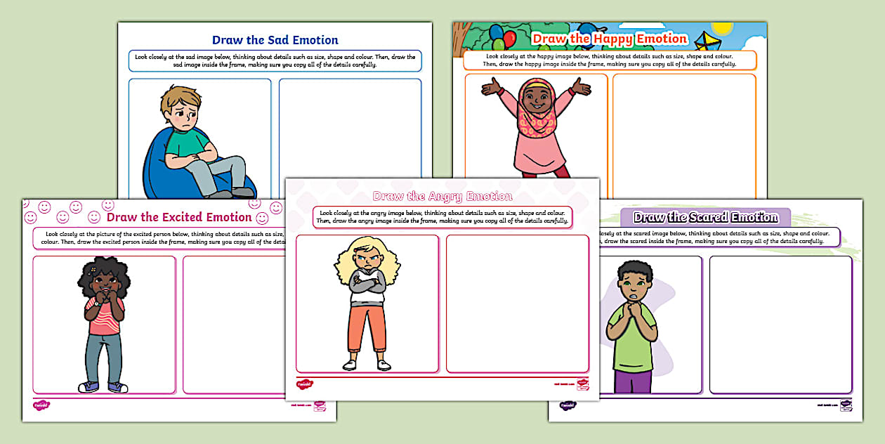 Draw the Emotions Pack (Teacher-Made) - Twinkl