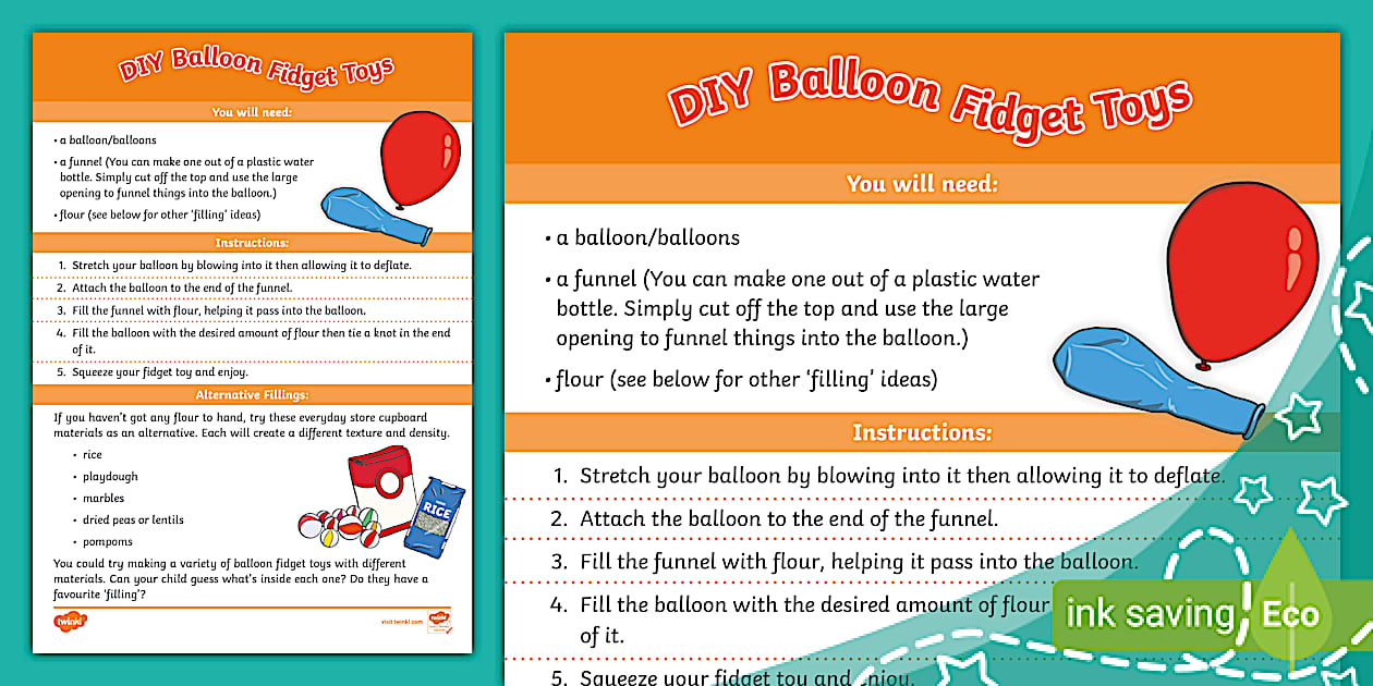 DIY Balloon Fidget Toy (teacher made) - Twinkl