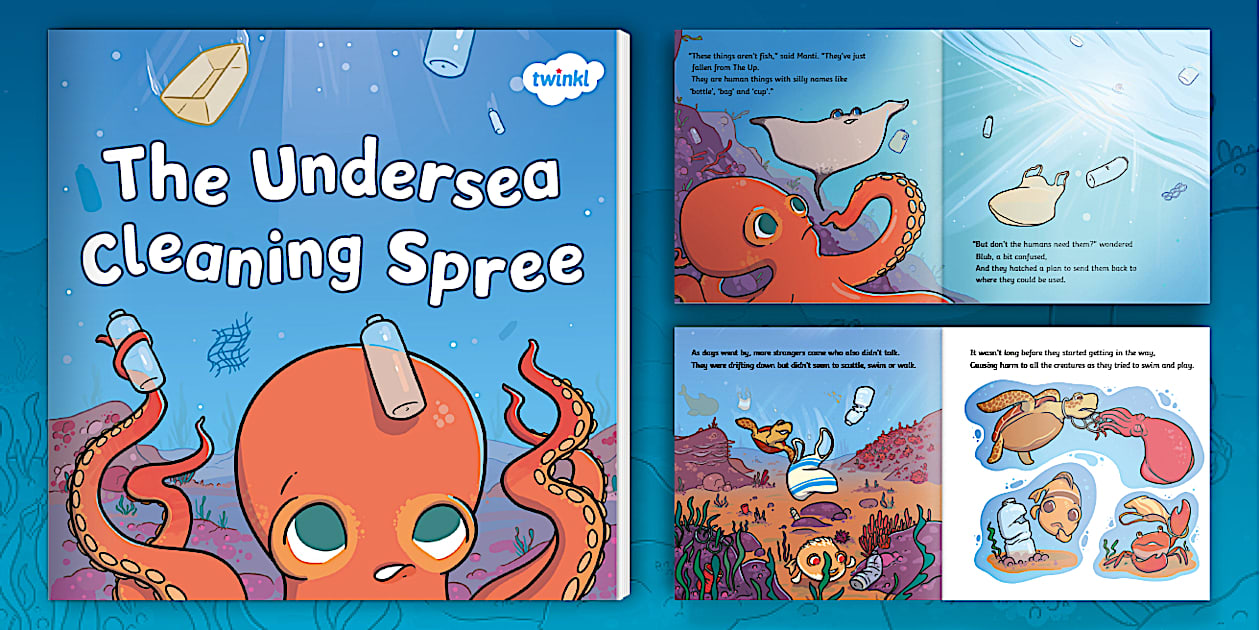 Plastic Pollution Book KS1 | The Undersea Cleaning Spree