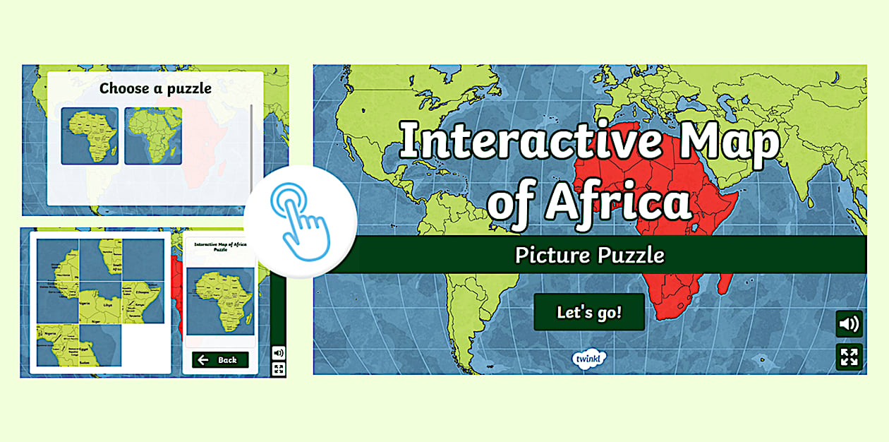 Interactive Map of Africa Puzzle - Twinkl