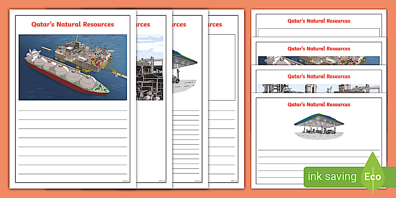 Natural Resources of Qatar Writing Frames (teacher made)