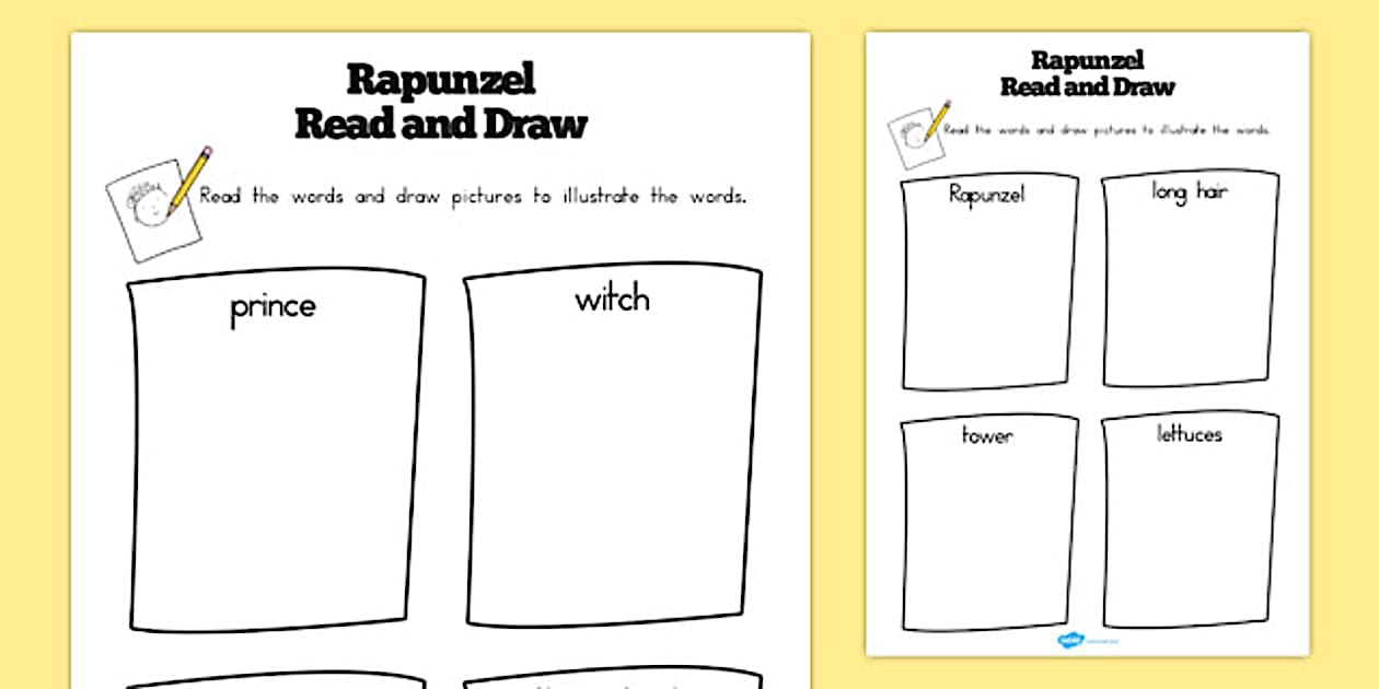Rapunzel Drawing Activity | Twinkl | Fairy Tale Resources