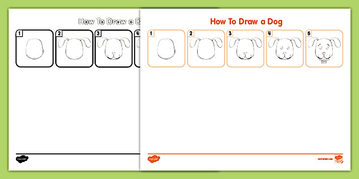 How to Draw a Dog Step by Step Activity | Twinkl USA