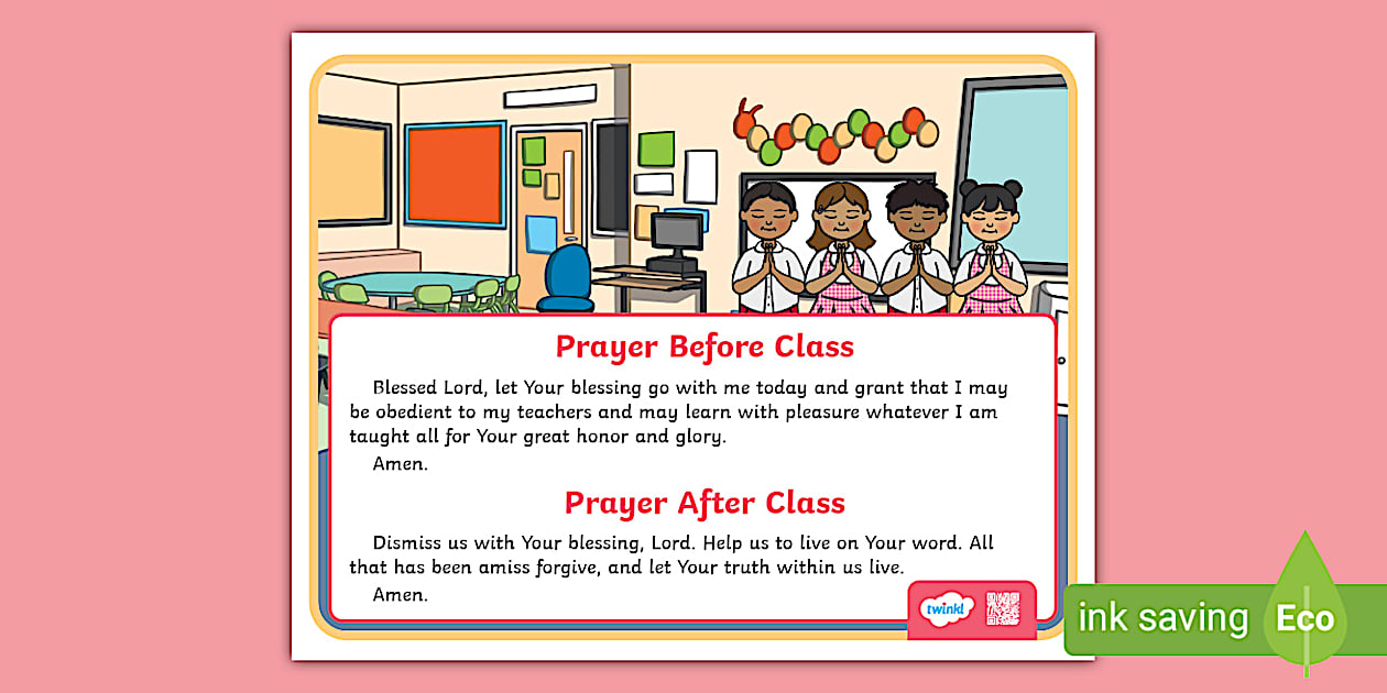 Prayers Before and After Class| Grade 1 | Twinkl - Twinkl