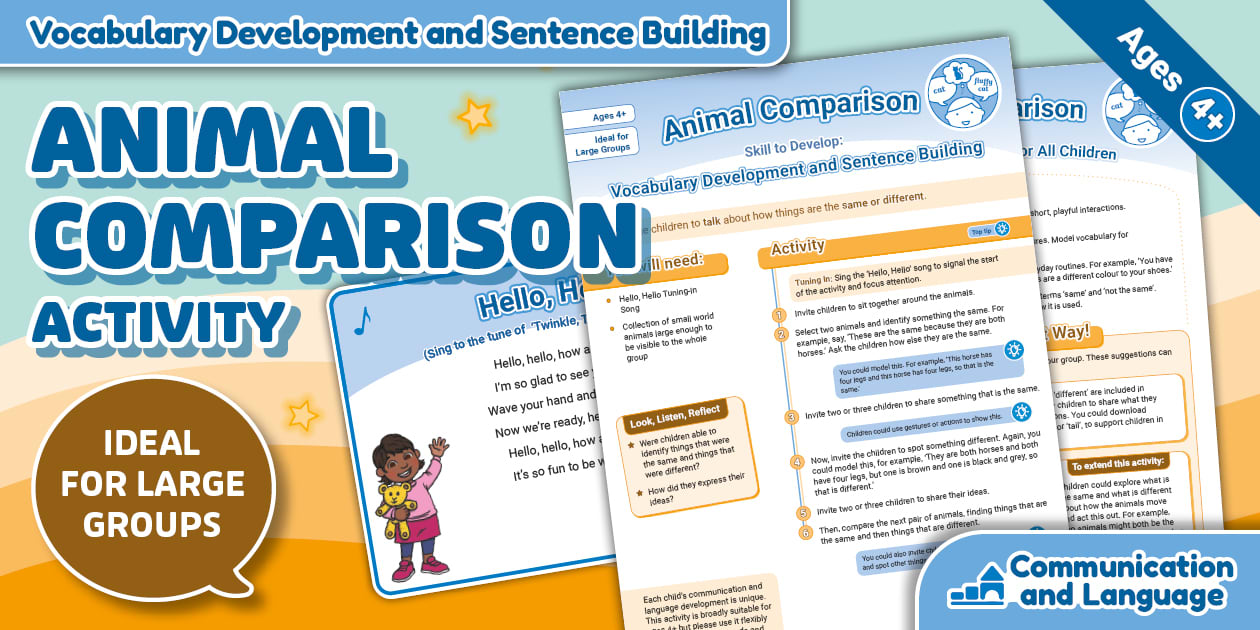 EYFS Same or Different Communication and Language (Ages 4+)
