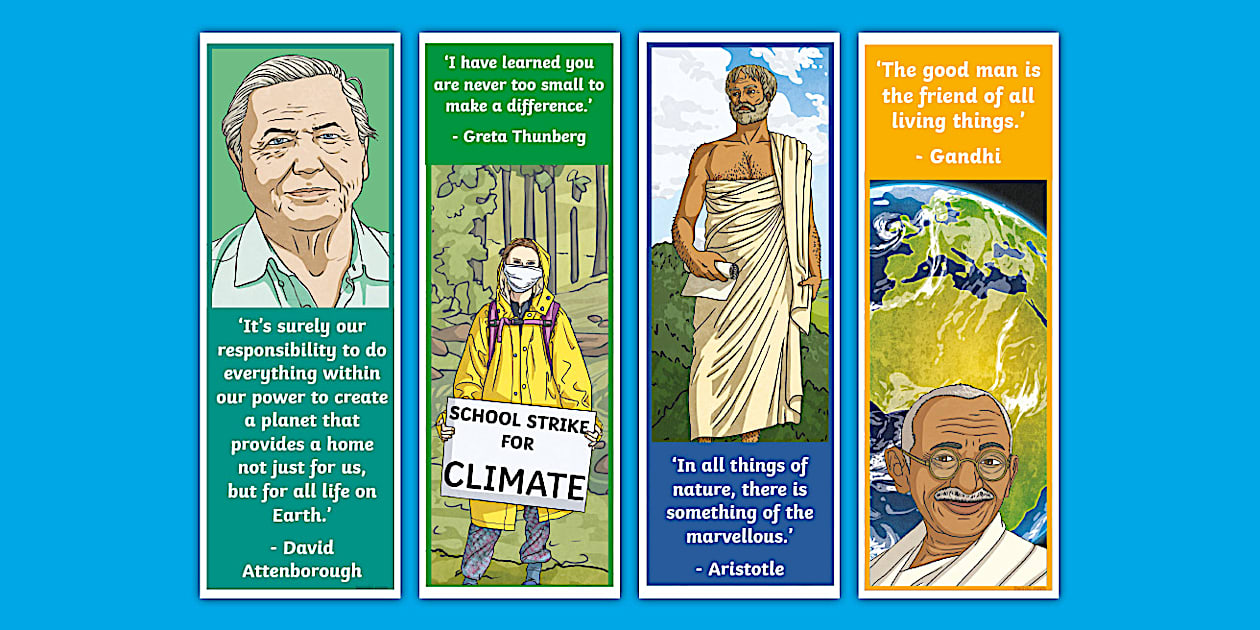 Environment Day Quotes Bookmarks (teacher made) - Twinkl