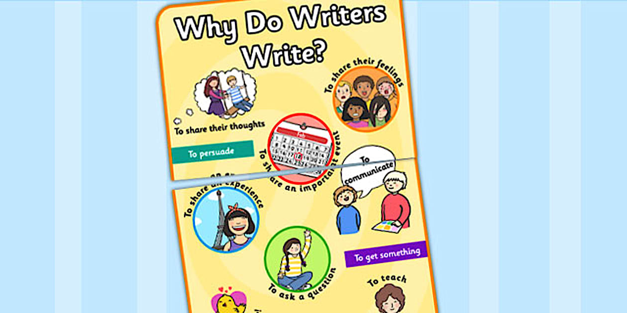 Why Writers Write Poster A3 (teacher made) - Twinkl