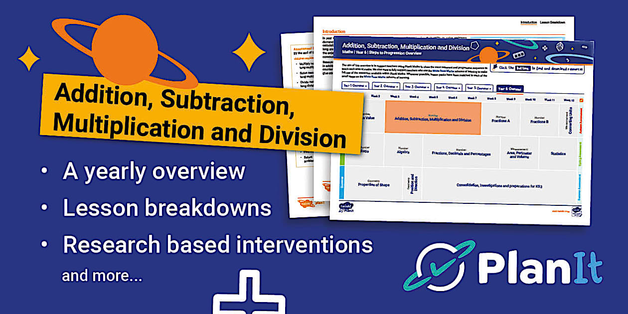 Year 6 Addition, Subtraction, Multiplication and Division PlanIt Maths ...