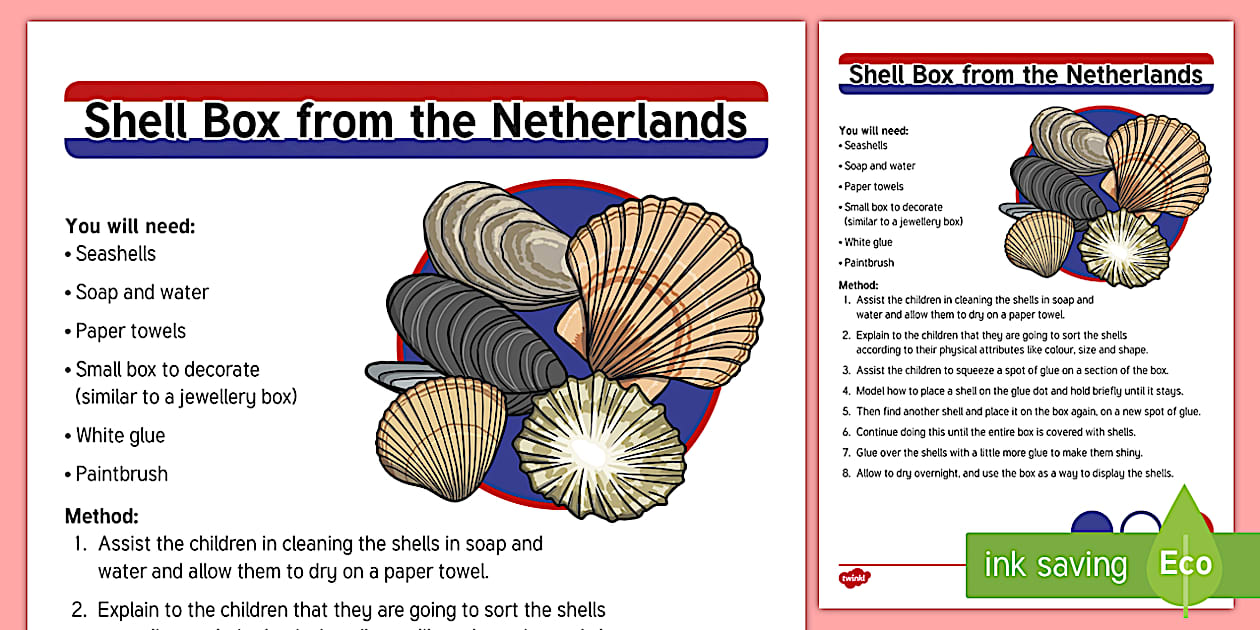 NSW Shell Box From the Netherlands Activity - Twinkl