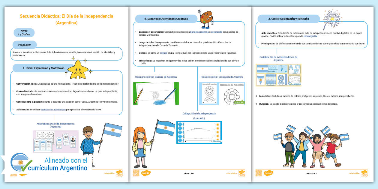 FREE! - Planificación: Día de la Independencia (Inicial) - Twinkl