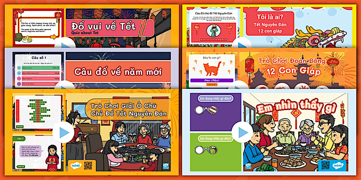 Tổng Hợp PowerPoint Trò Chơi Tương Tác Trong Lớp Học Về Chủ Đề Năm Mới