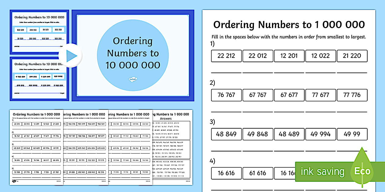 Grade 6 Numbers to 10,000,000 Lesson 4 Teaching Pack - numeracy