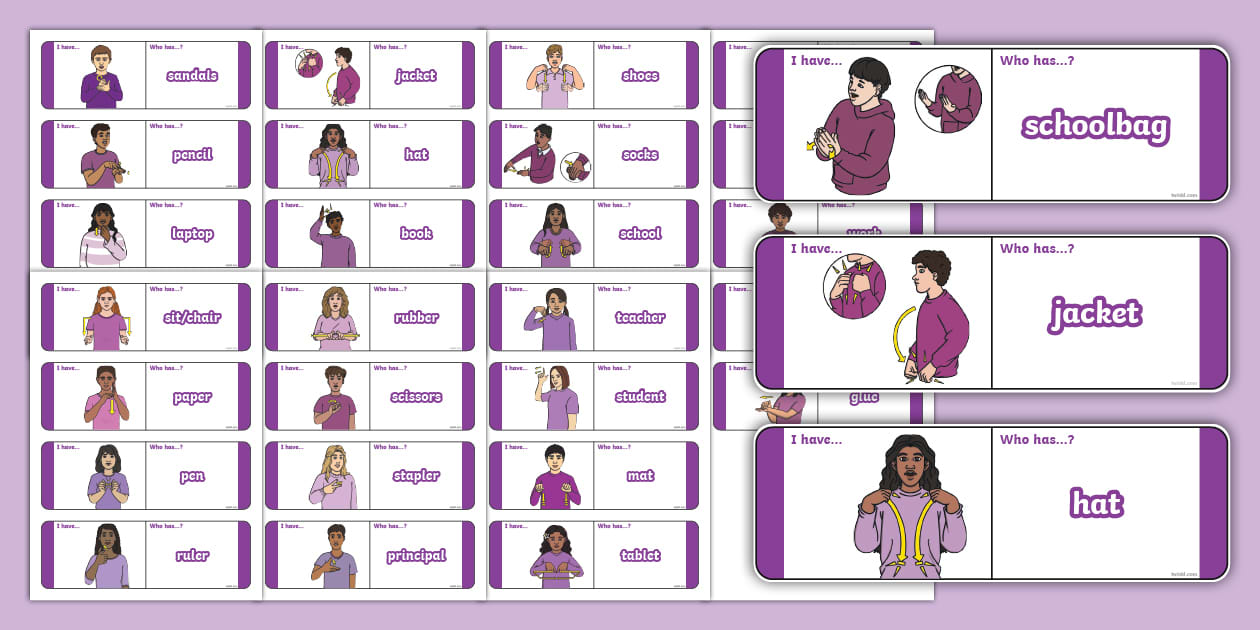 NZSL School Signs Loopy (teacher made) - Twinkl