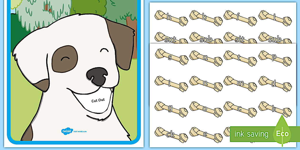 Editable Feed the Dog CVC Words Activity - Twinkl