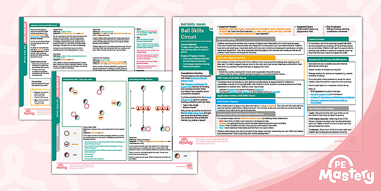 PE Mastery: First Class Ball Skills L10 - Ball Skills Circuit