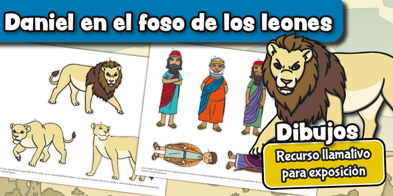 Dibujos: Daniel en el foso de los leones