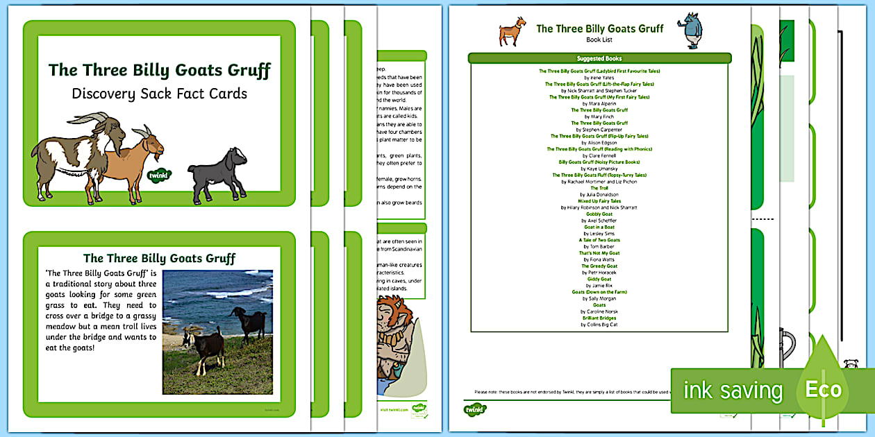 The Three Billy Goats Gruff Discovery Sack - Twinkl
